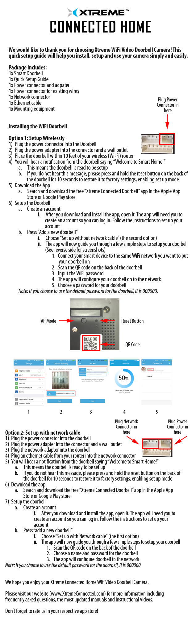 Video Doorbell Quick Start Guide – Xtreme Connected Home